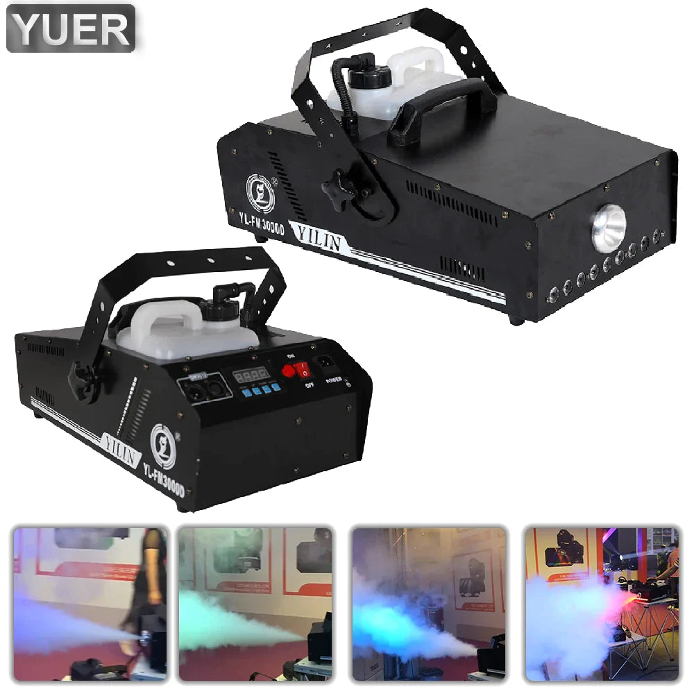 Afralia™ 3000W RGB LED Fog Machine Remote Control for Stage Effects