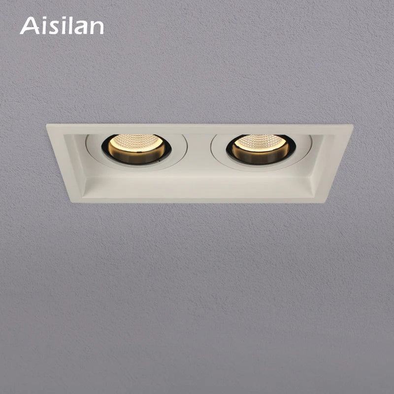 Afralia™ Square LED Embedded Spotlights for Home Villas Ceiling Recess