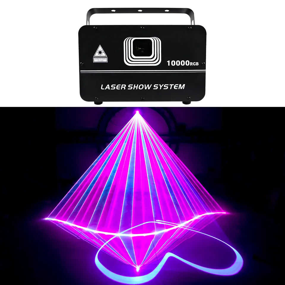 Afralia™ 10W RGB Laser Light Projector for DJ Disco Stage Wedding Anim