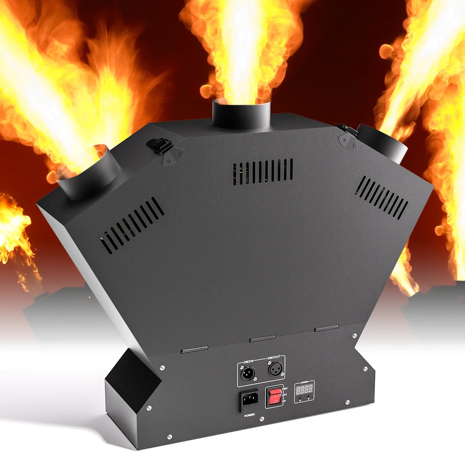 Afralia™ Triple Flame Thrower Stage Machine for Concerts, Parties, and