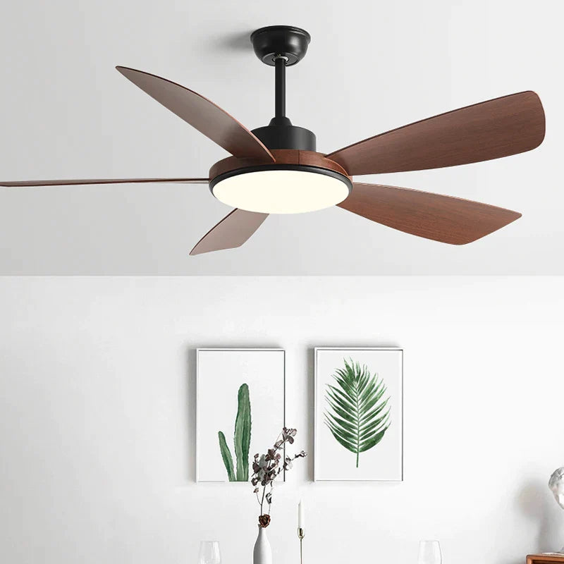 Afralia™ Modern DC Fan Light with Remote Control for Home and Restaura