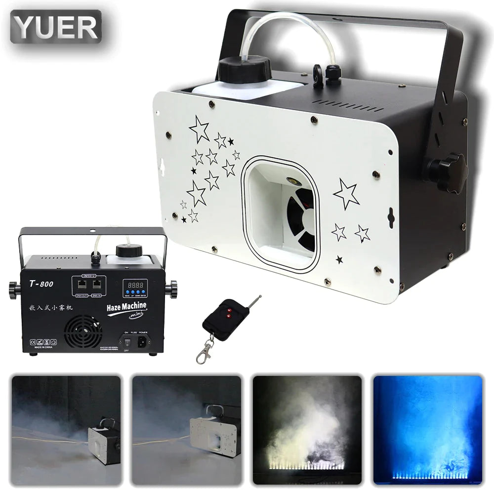 Afralia™ Mini Haze 800W Fog Machine for Nightclub DJ Party, DMX Theate