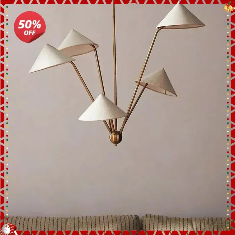 Afralia™ Japanese Cloth Chandeliers Pendant Lights for Living Room Dec