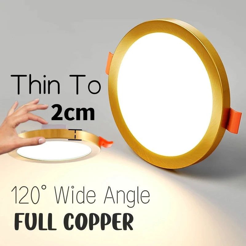 Afralia™ Nordic LED Copper Ceiling Downlight 5W/8W Spot Lighting for K