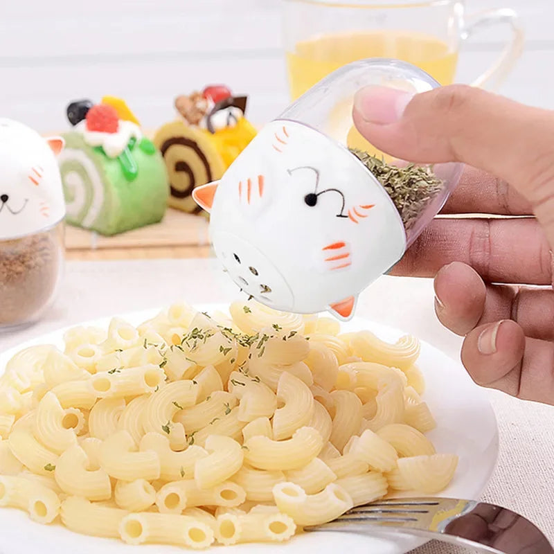 Afralia Cat Spice Jar Set: Cute & Safe Kitchen Seasoning Tools