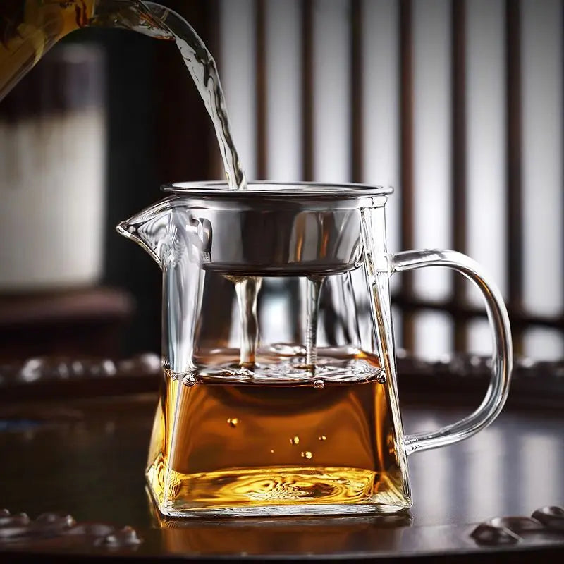 Afralia™ Glass Fair Cup, Kung Fu Tea Set, Heat Resistant Borosilicate