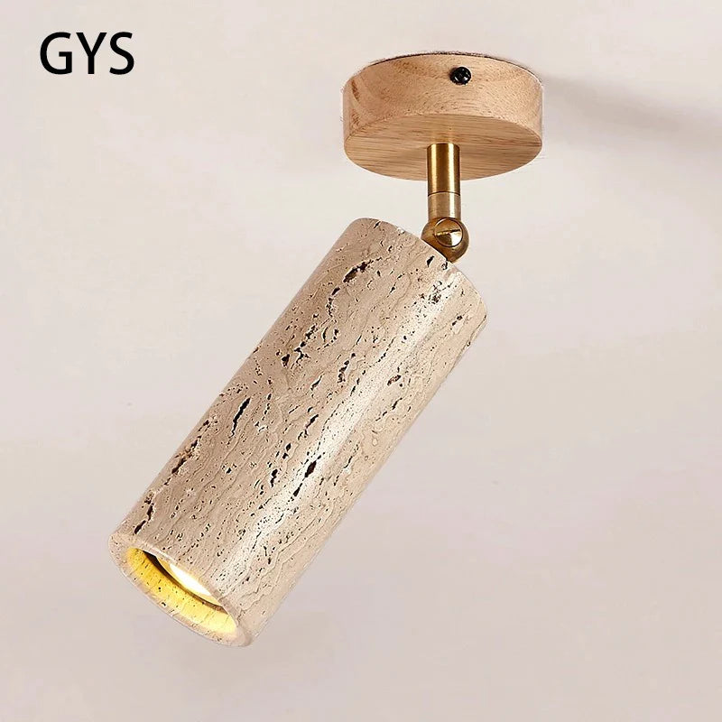 Afralia™ LED Natural Stone Spotlights for Ceiling and Wall, Walnut Log