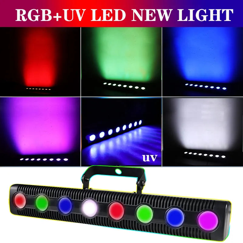 Afralia™ RGB UV LED Bar Light Wall Wash DMX Stage Party DJ Disco Weddi